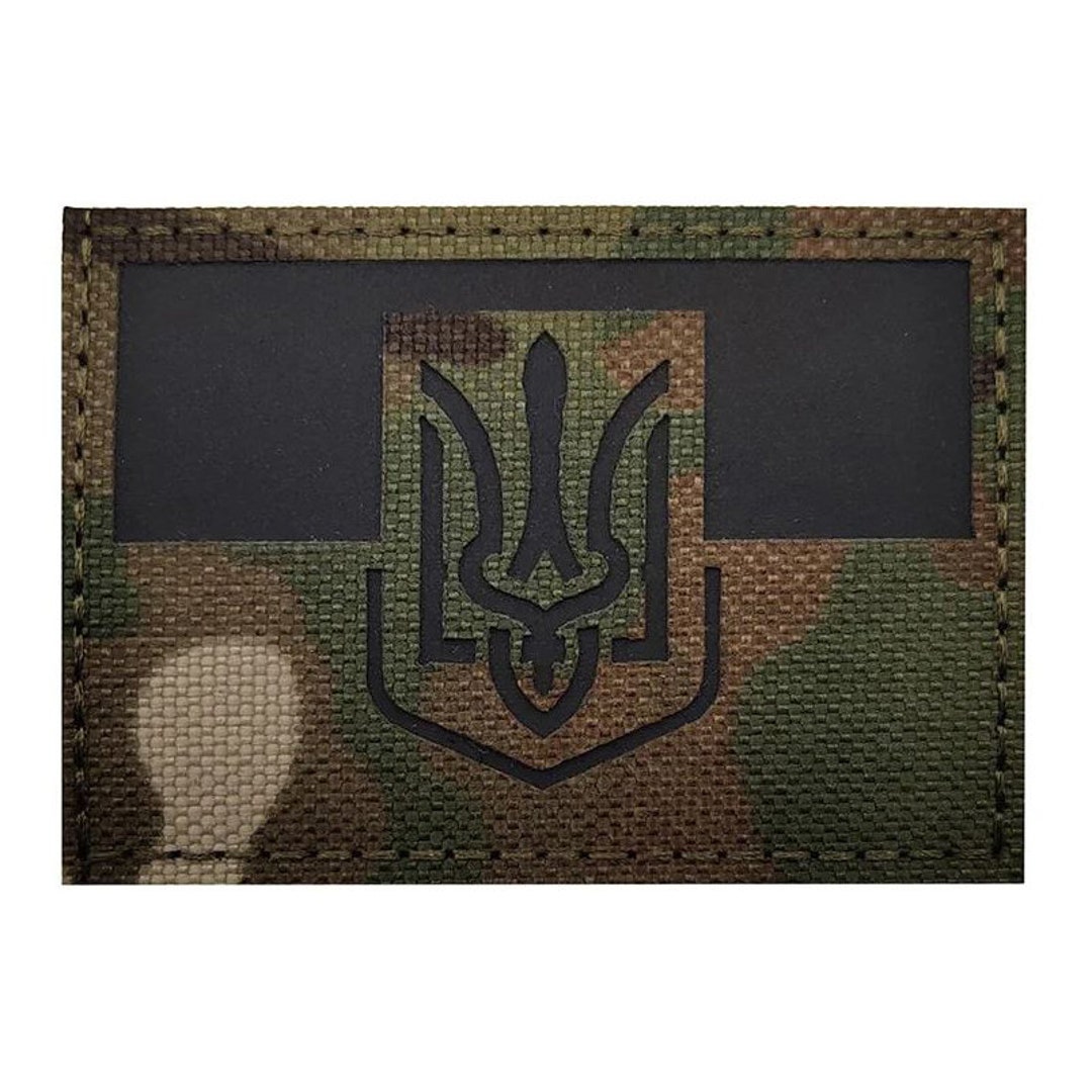 Ukraine Trysub Flag Multicam Velcro Patch Ukrainian Trident Coat of ...