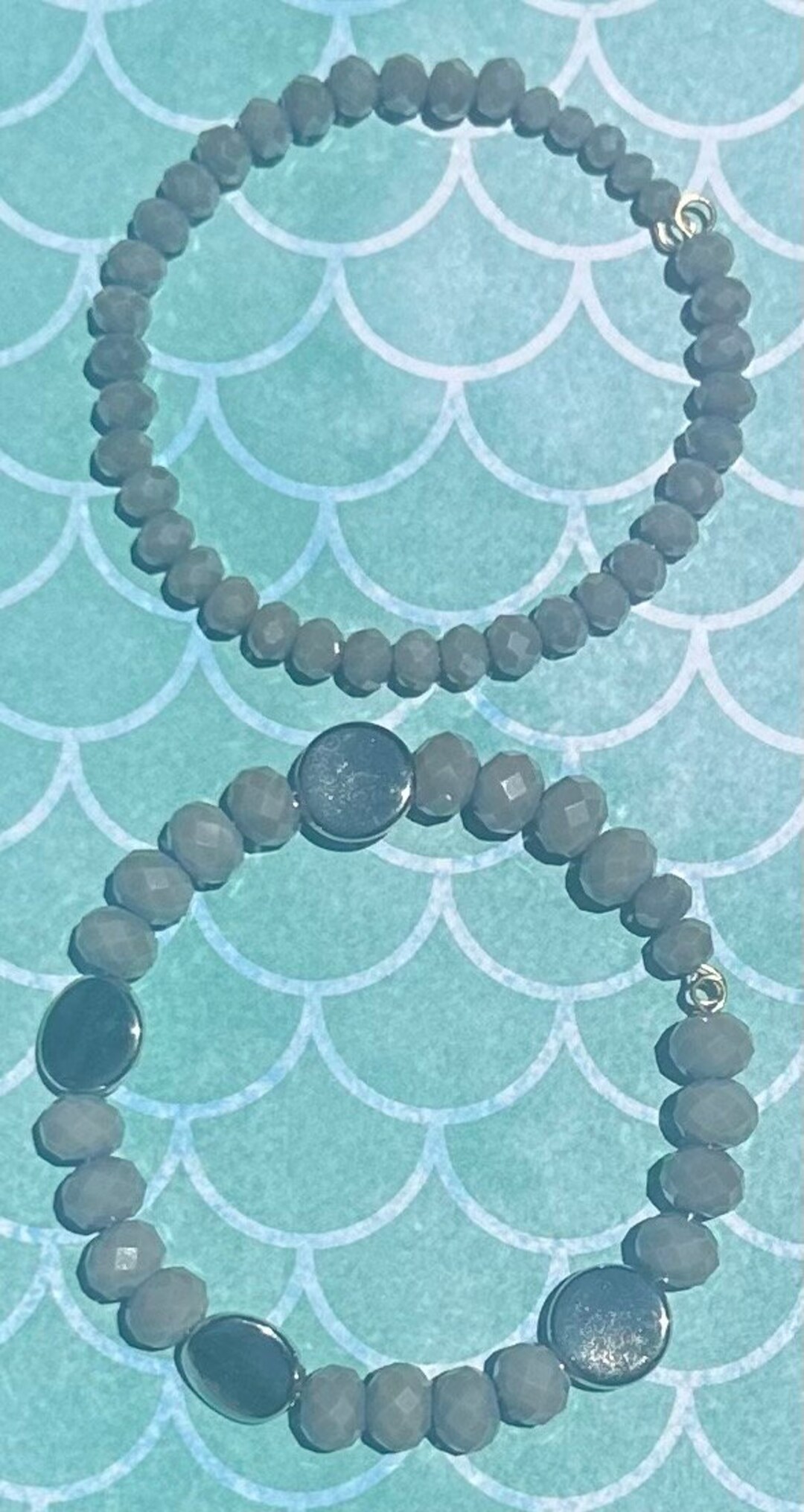 Gray Bracelet Set. Shiny. Adjustable. Fit for Any Occasion. - Etsy