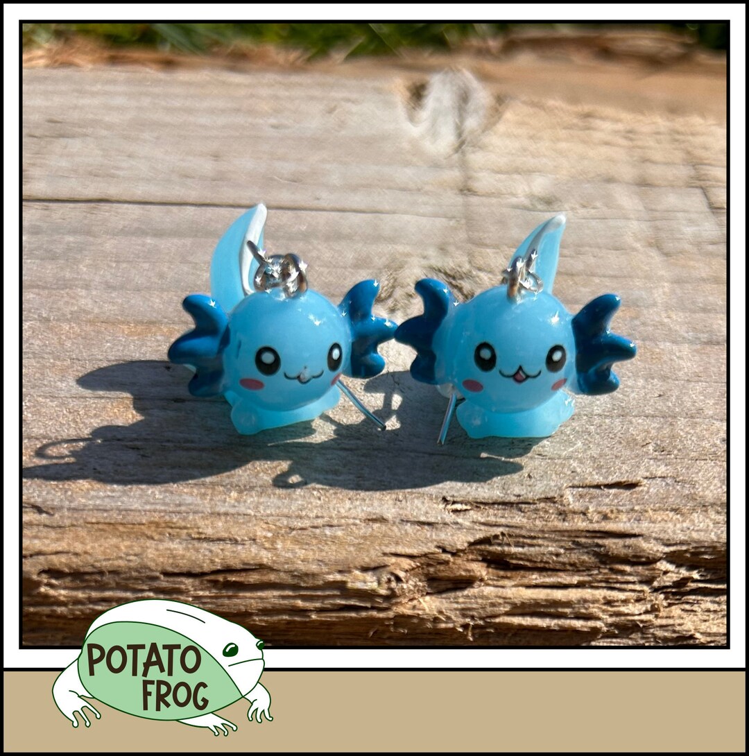 Kawaii Jelly Gummi Axolotl Earrings, Minecraft, Cute and Unique - Etsy