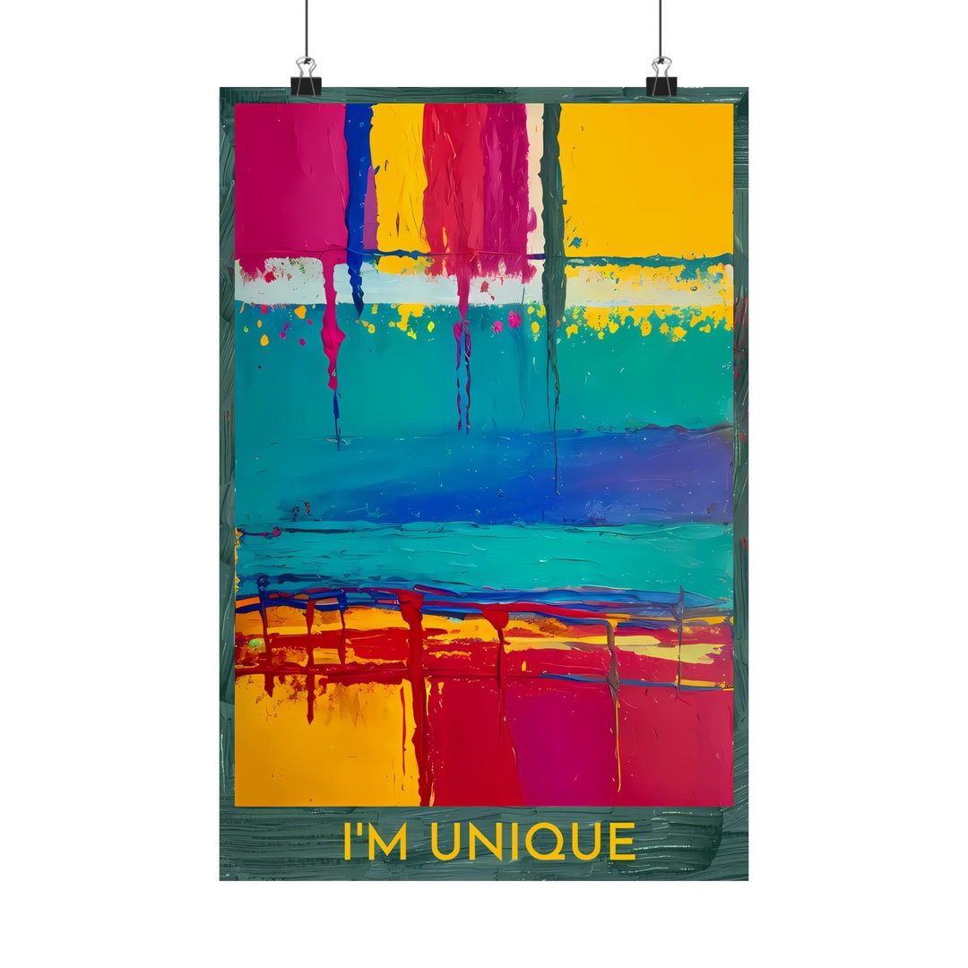 I'M UNIQUE Poster, Digital Art Print, Individuality Celebration, Matte ...