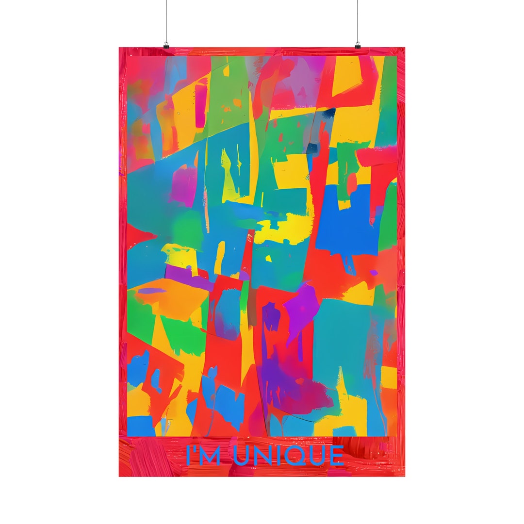 I'M UNIQUE Identity Affirmation Poster, Digital Art Print, Matte ...