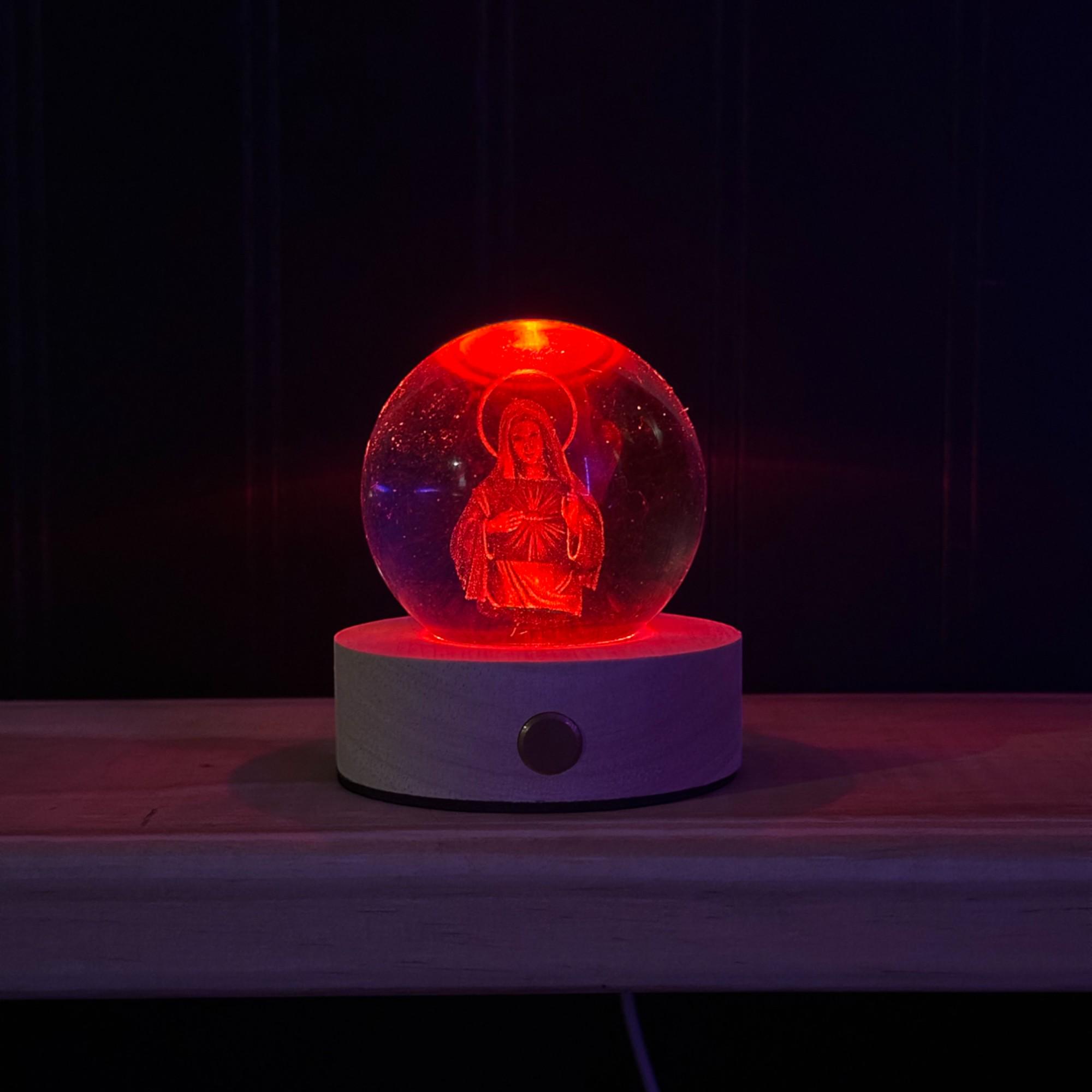 Personalized 3D Crystal Ball Music Box: Rotating LED Projection Light ...