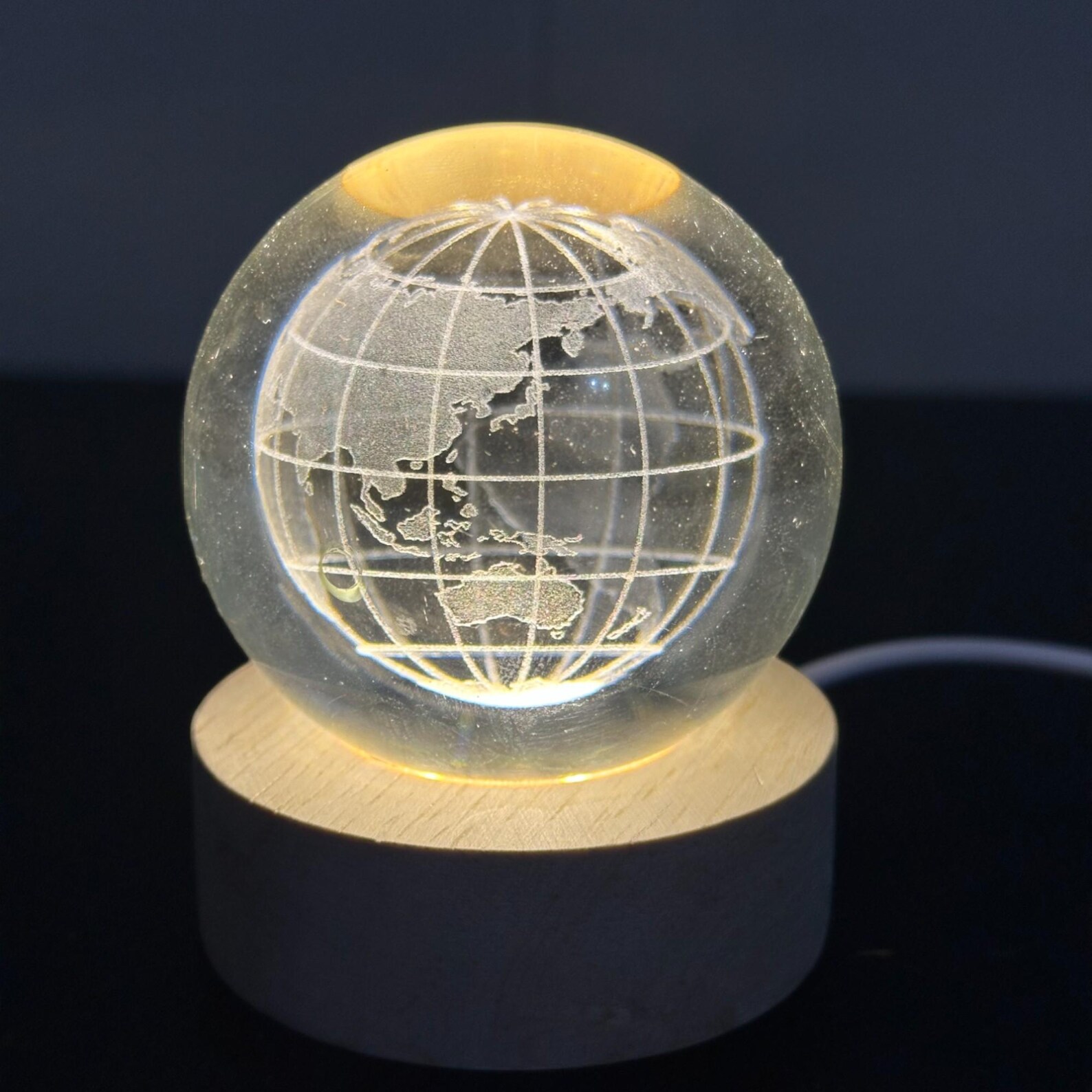3D Earth Crystal Ball, Geo Earth Crystal Ball, Geo Crystal, Custom ...
