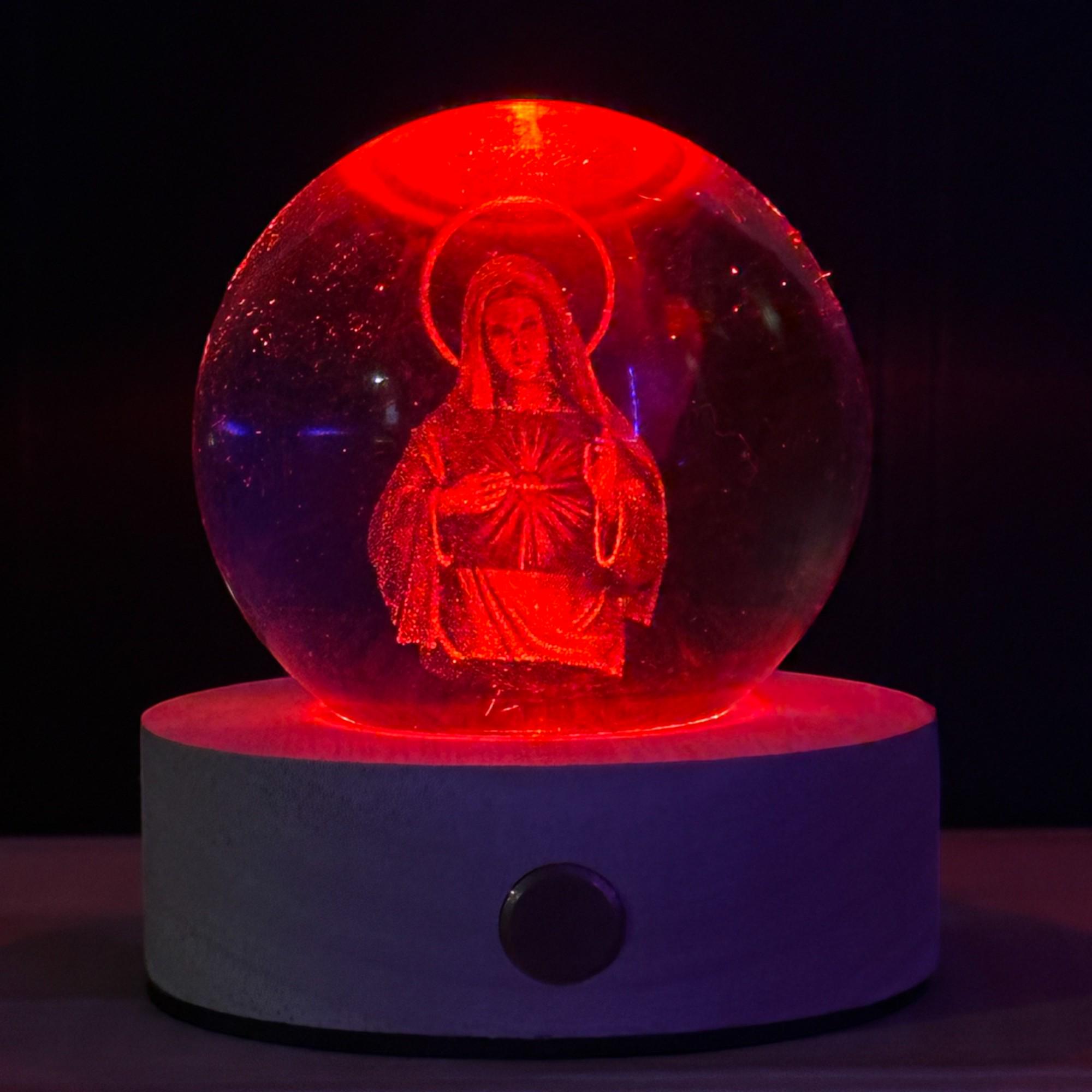 Personalized 3D Crystal Ball Music Box: Rotating LED Projection Light ...