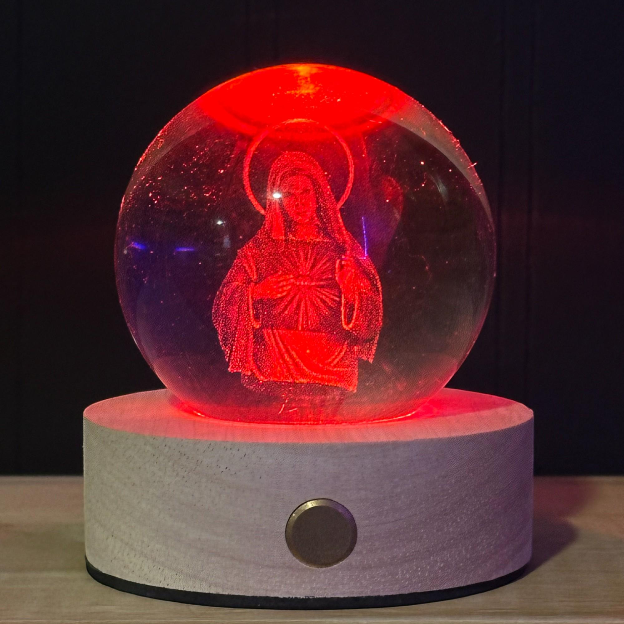 Personalized 3D Crystal Ball Music Box: Rotating LED Projection Light ...