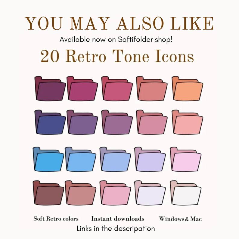 Cute Folder Icons - 20x Coffee Tones Mac & Desktop Folder Icons ...