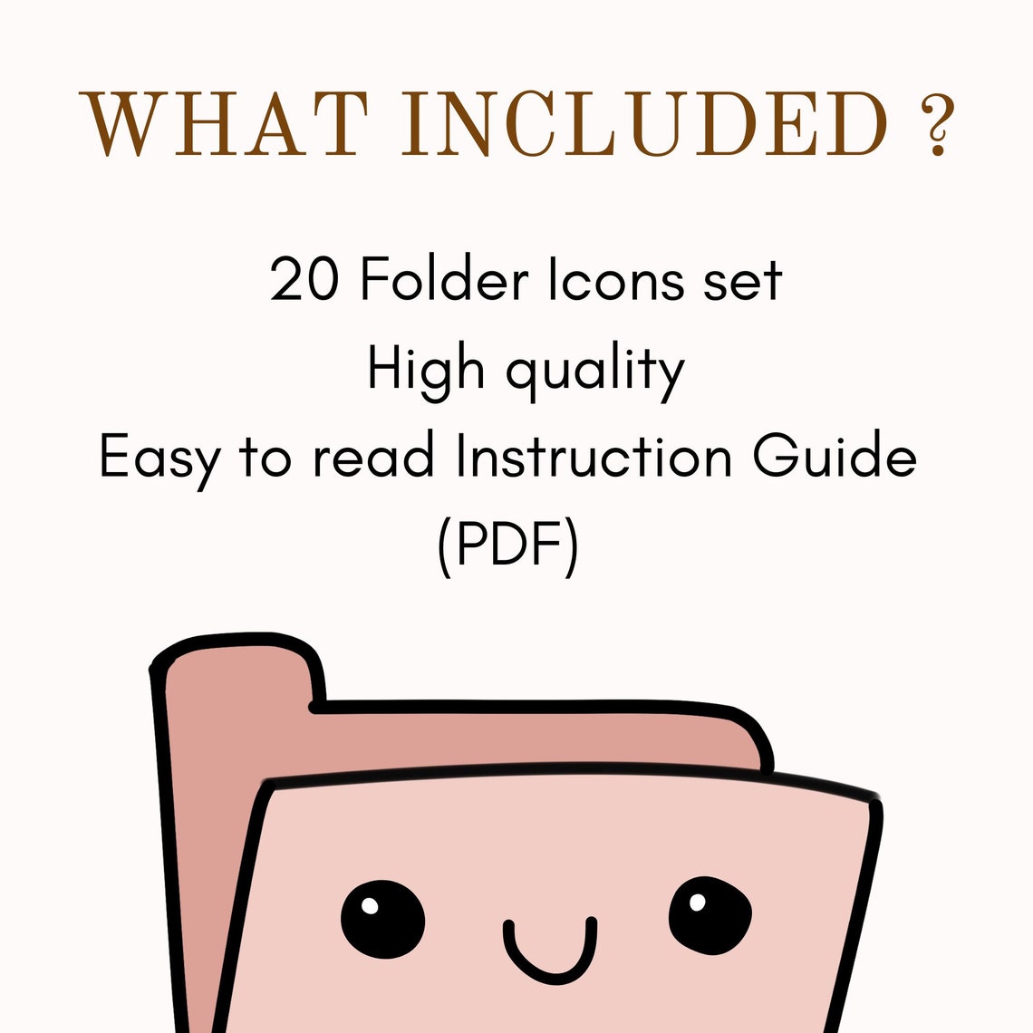 Happy Face Folder Icons for Mac & PC, Desktop Folder Icons, File Icons ...