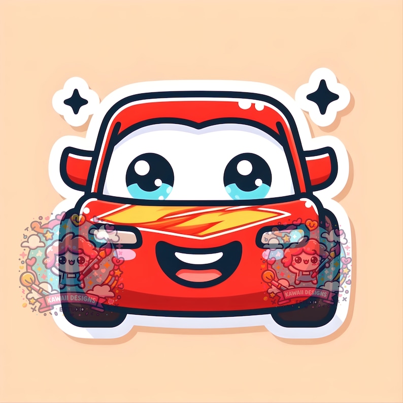 Lightning Mcqueen Kawaii Clipart 5 JPG, PDF & EPS High Quality Cars ...