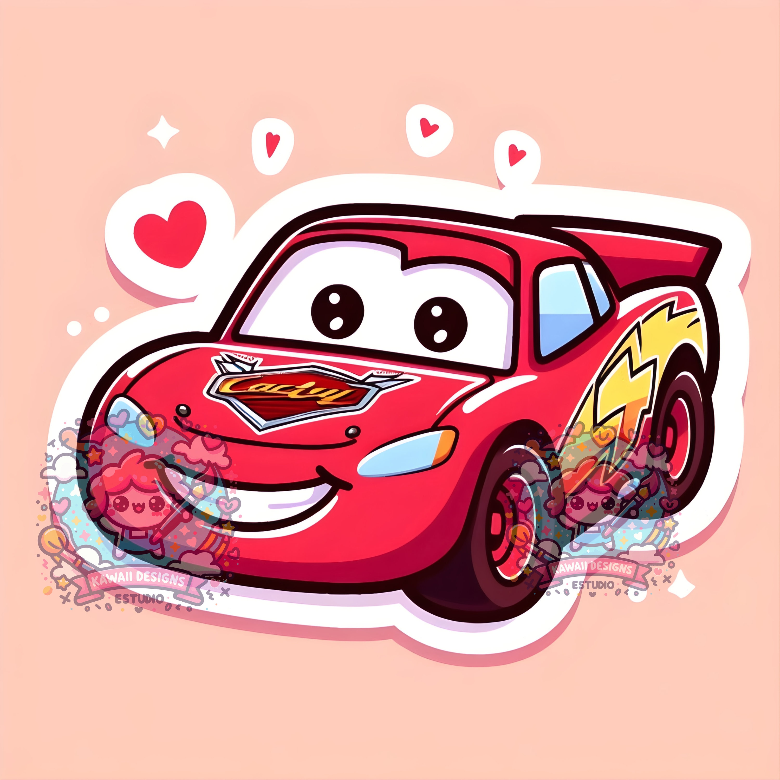 Lightning Mcqueen Kawaii Clipart 5 JPG, PDF & EPS High Quality Cars ...