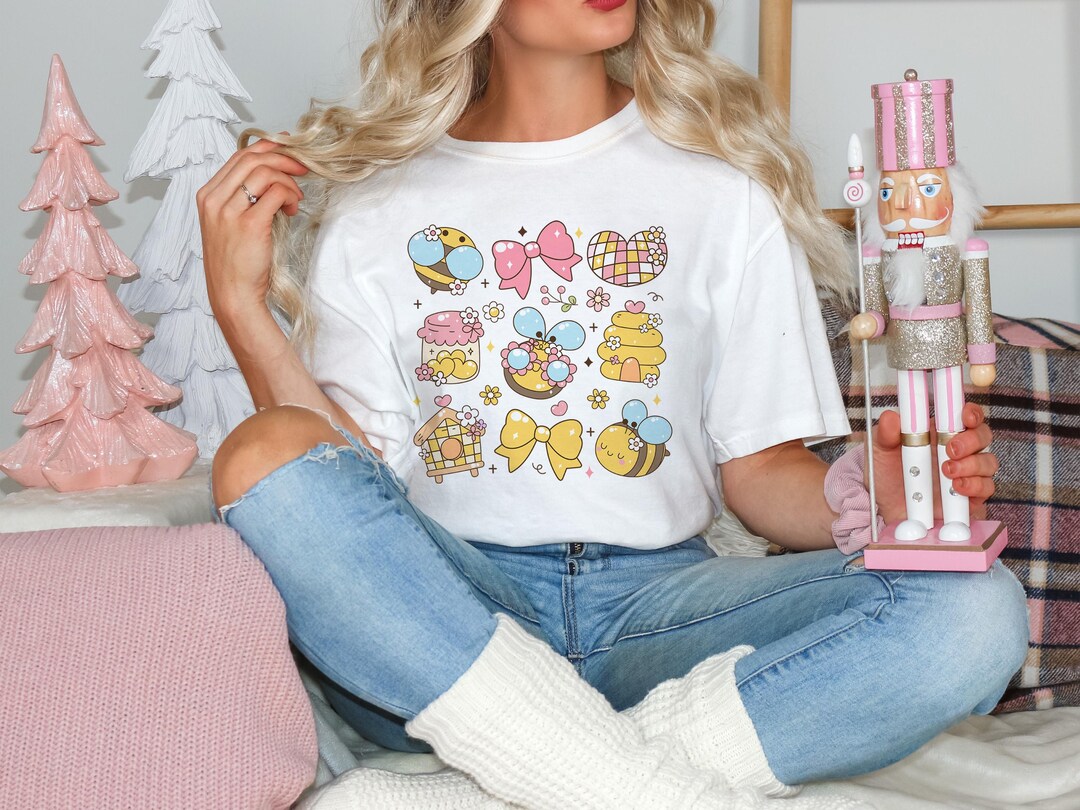 Bumble Bee - Honey - Cute Doodle - DTF Sublimation Transfer - Ready to Press - Quick Ship - Full ...