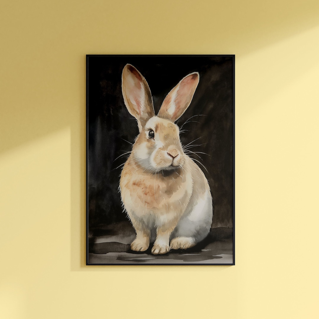 Rabbit Printable Wall Art for Nursery and Kids Bunny Wall Art Prints ...