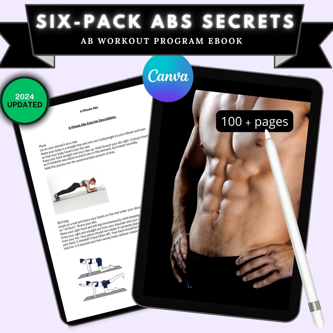 Personalised Digital Ab Workout, Belly Workout Planner, Home Workout ...
