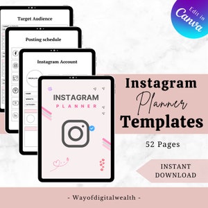 Instagram Planner, Printable Instagram Planner, Instagram Strategy ...