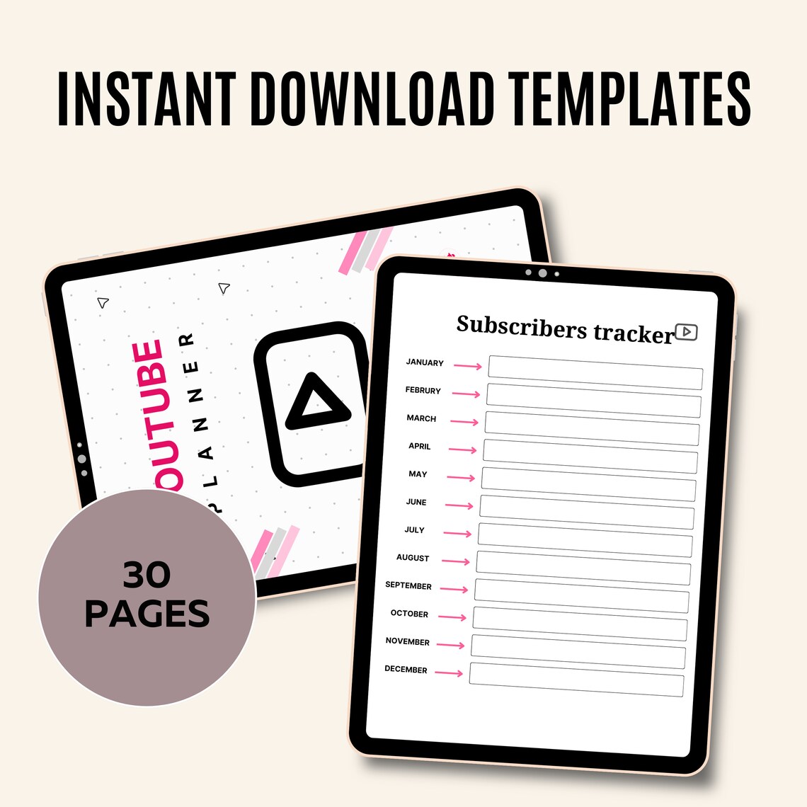 Youtube Planner, Youtube Content Calendar, Social Media Keyword Planner ...