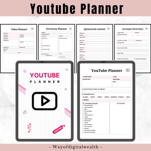 Youtube Planner, Youtube Content Calendar, Social Media Keyword Planner ...