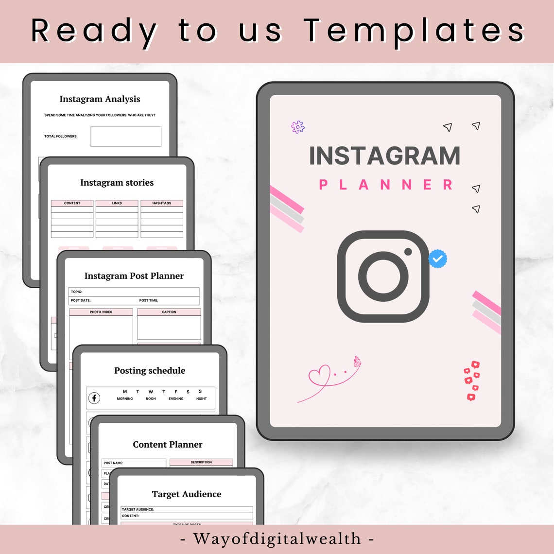 Instagram Planner, Printable Instagram Planner, Instagram Strategy ...