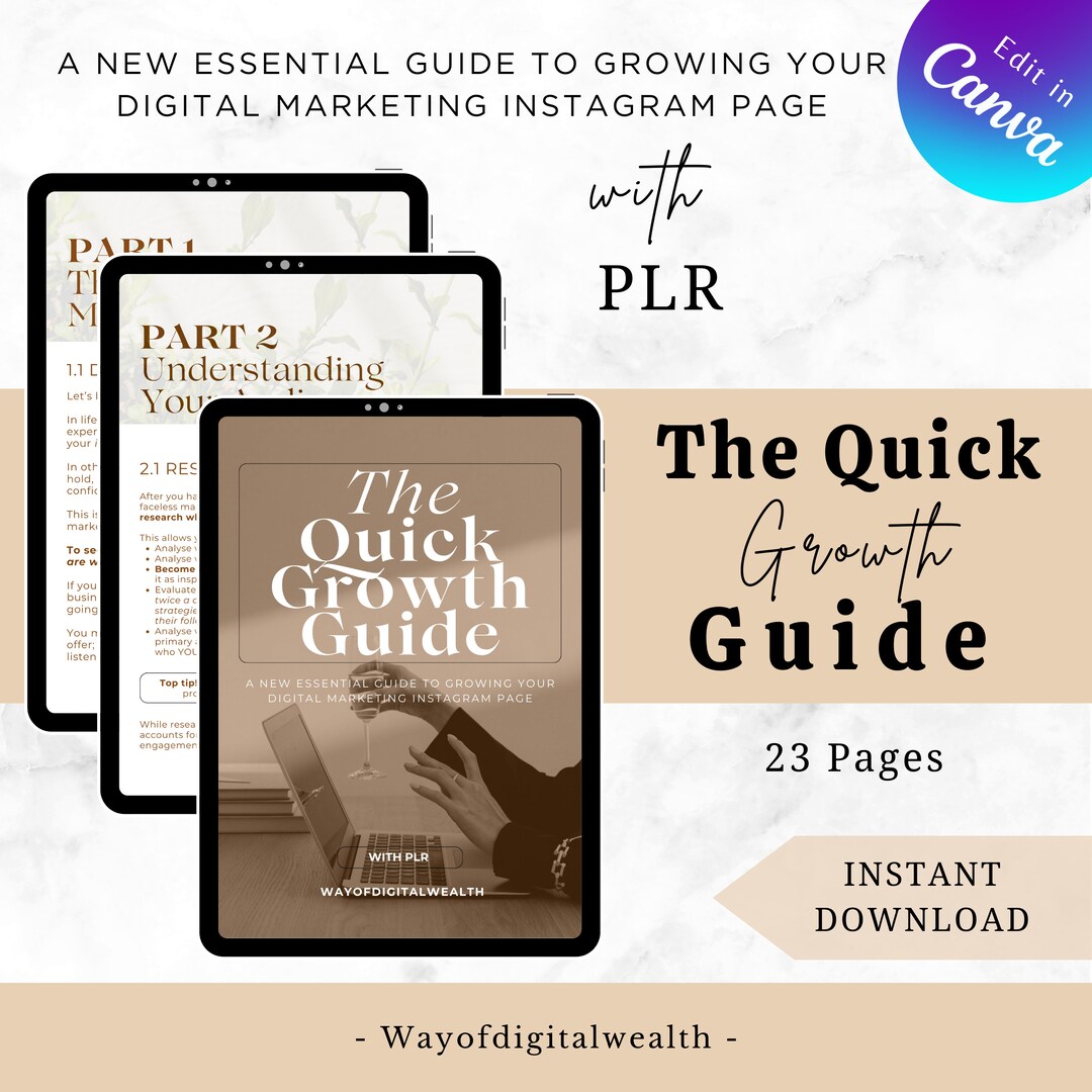 The Quick Growth Guide, Instagram Growth Guide With Master Resell ...