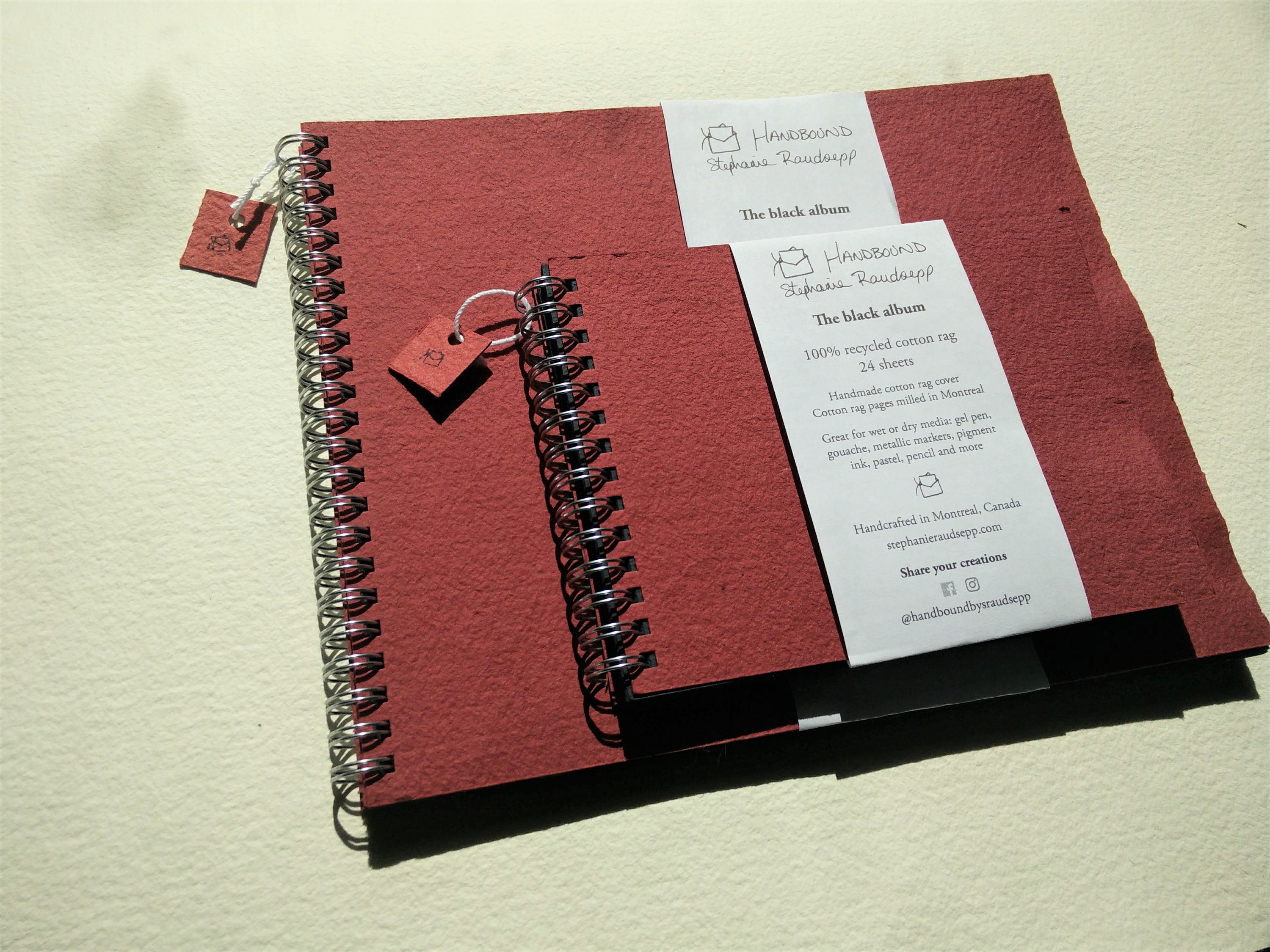 Small Black Cotton Rag Black Paper Sketchbook Handmade Cotton Rag ...