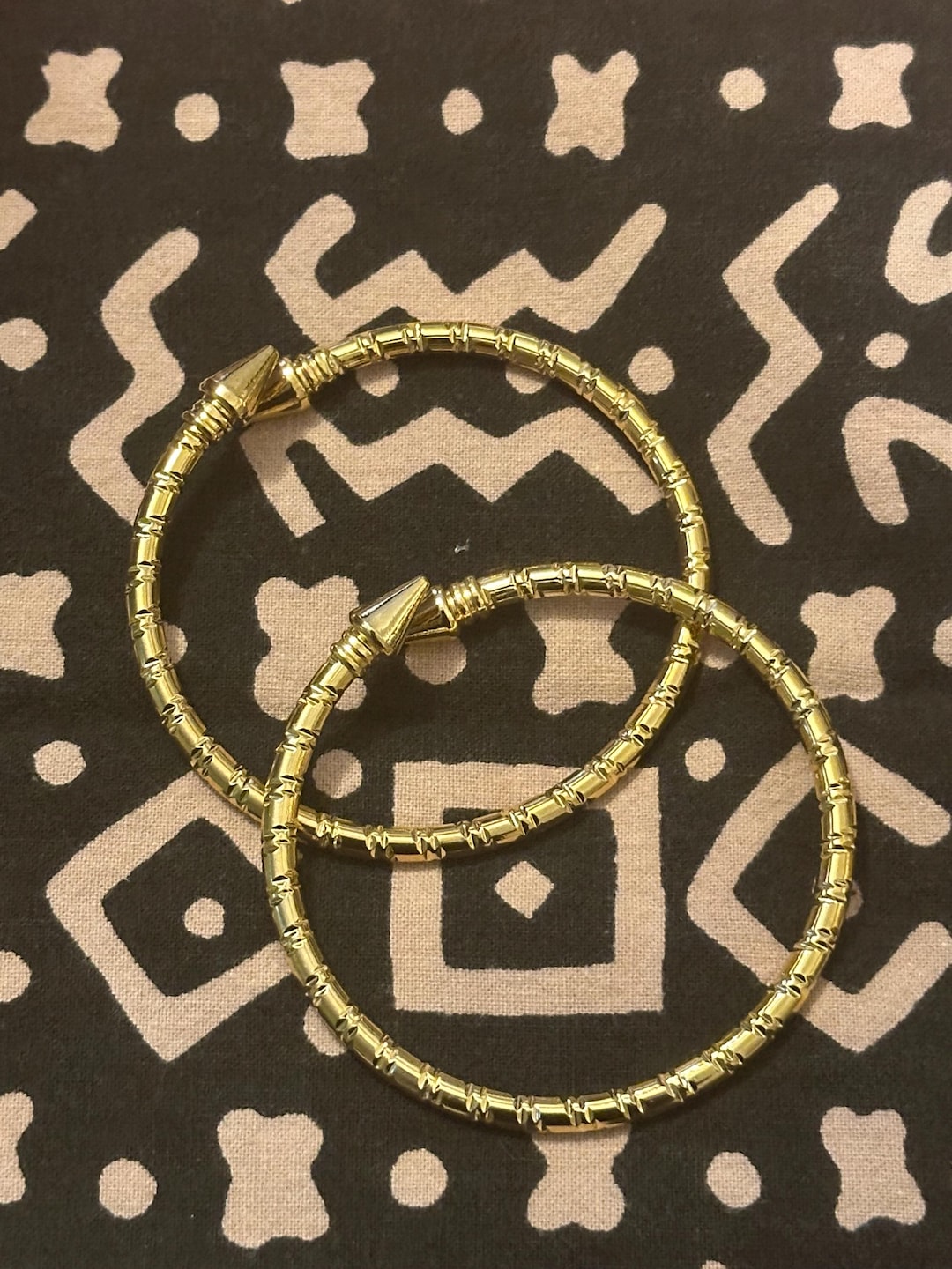 One Pair (2) Women’s Open Caribbean West Indian Wedding Bangle/bracelet ...