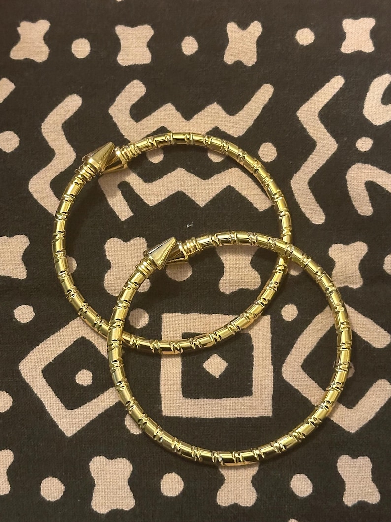 24k Womens Open Caribbean West Indian Wedding Bangles Bracelets African ...