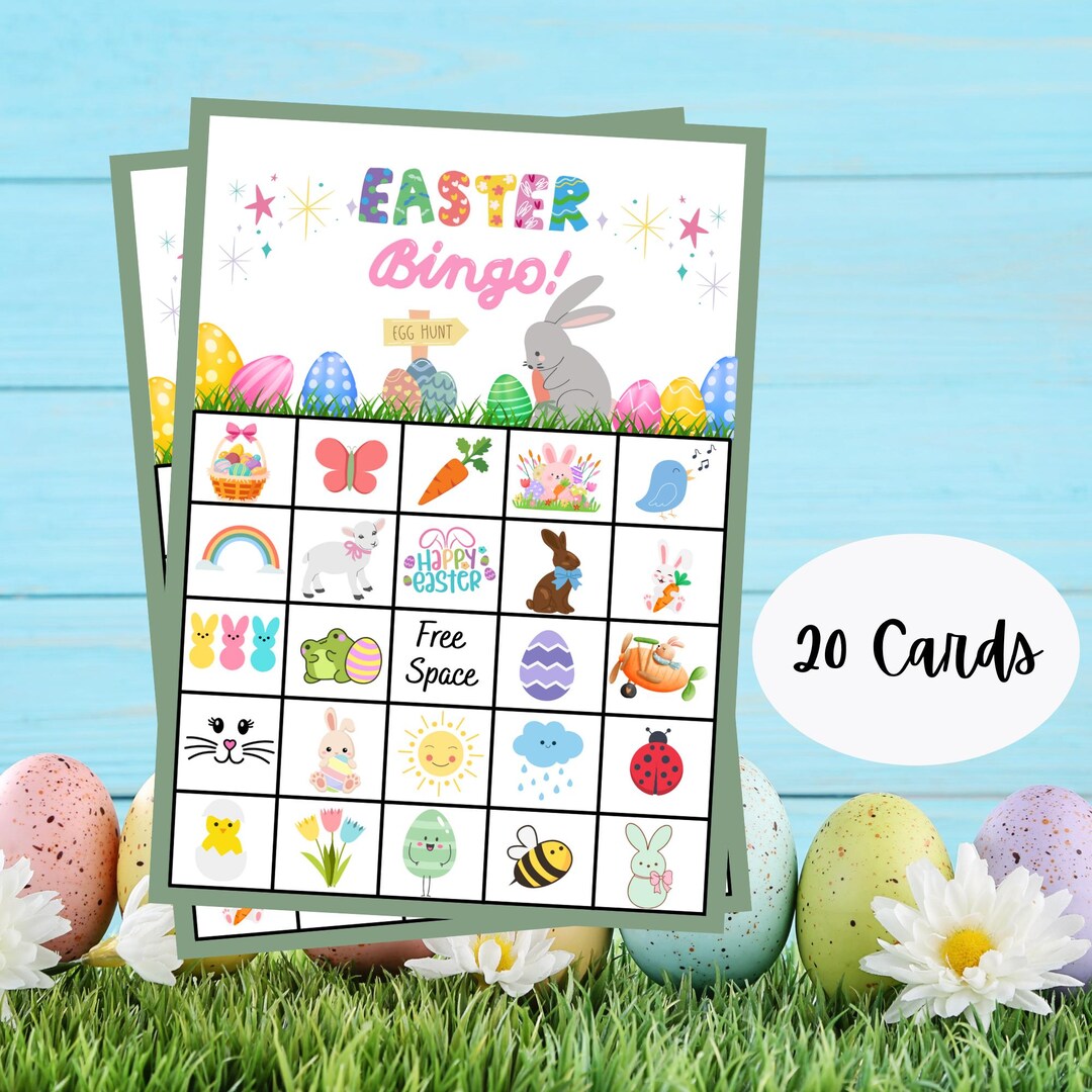 Easter Bingo Game Printable | Kids Easter Party Activity | Instant ...