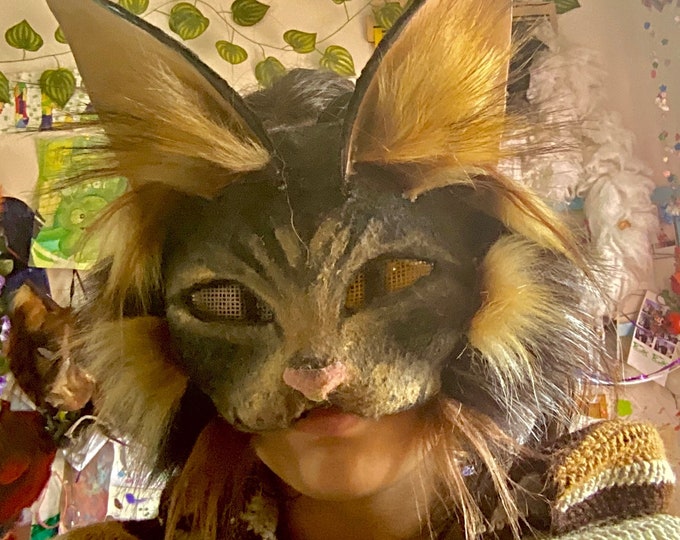 Brown Norwegian Forest Cat Mask - Etsy