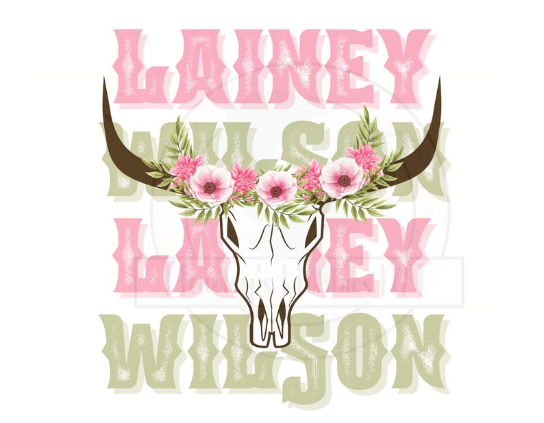 Lainey, Wilson, Country Music Front and Back Digital Design Png for T ...