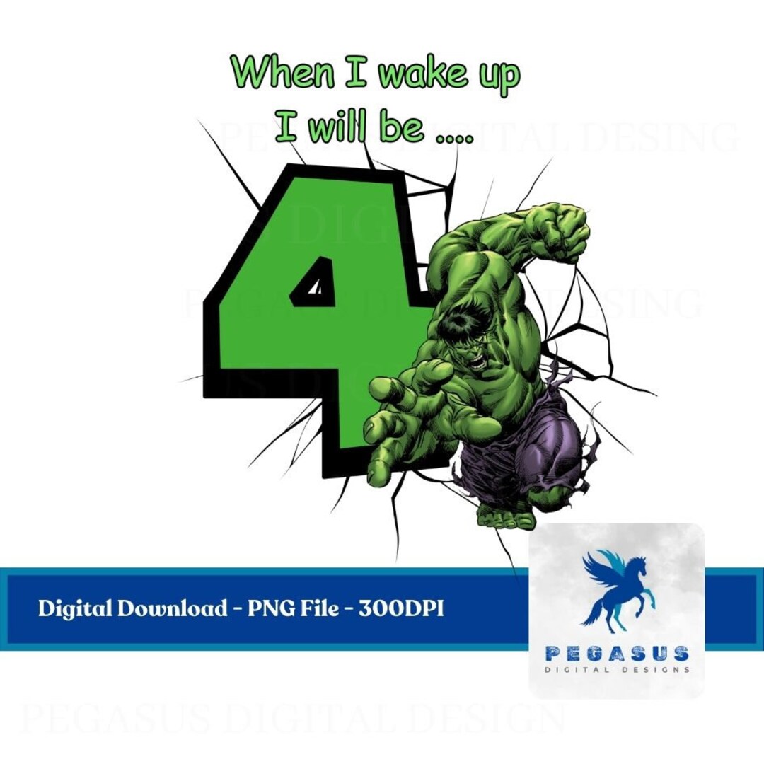 When I Wake up HULK 4 - PNG File, Sublimation, DTF - Digital Download ...