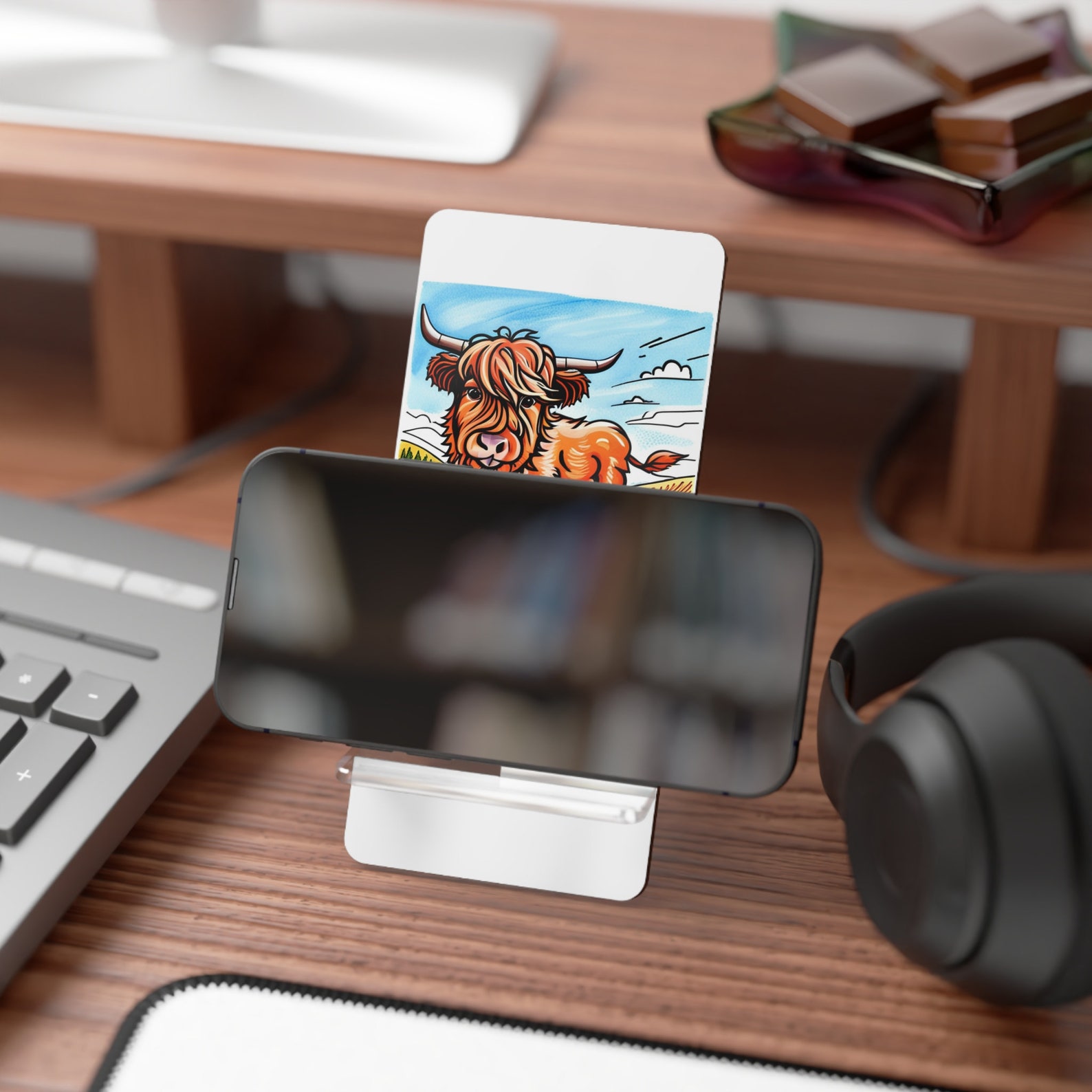 Mobile Phone Stand for Hands Free Operation, Two Piece Design for Easy ...