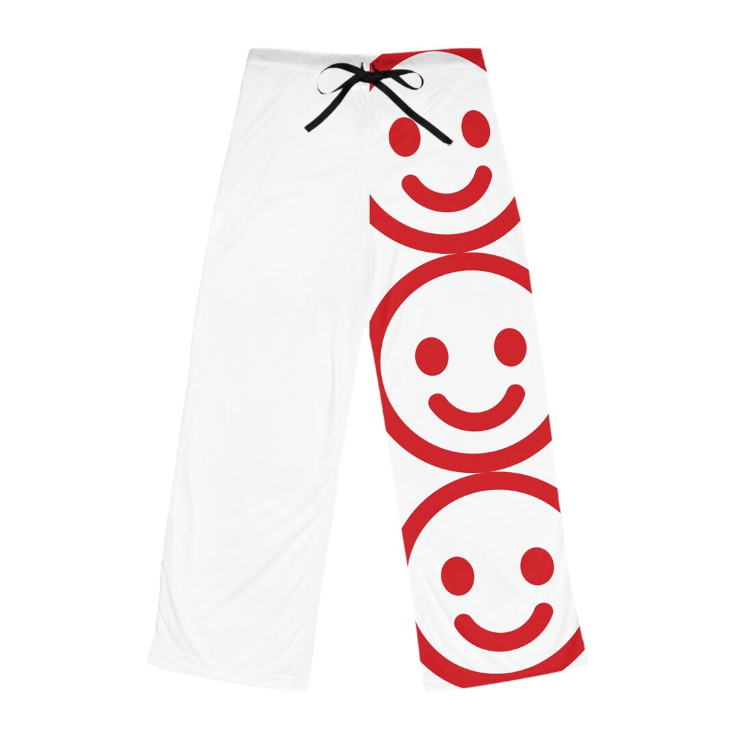 Smiley Face Women's White Pajama Pants Made for a Relaxed, Comfortable ...