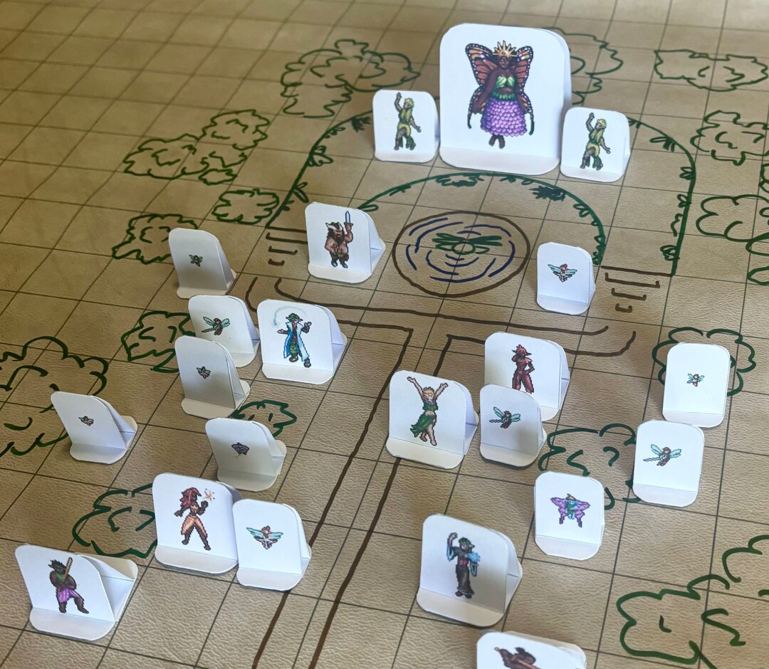 Pixel Art Mini Standees: Courts of the Fey - Printable Miniatures for D ...