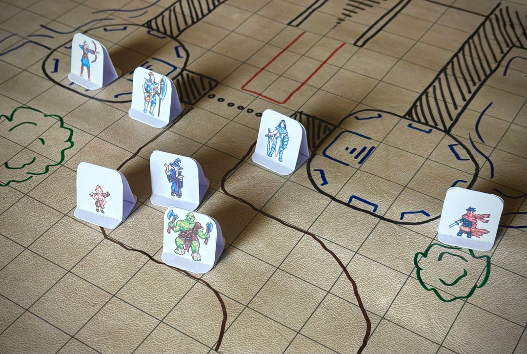 Pixel Art Mini Standees: Heroes of the Realm - Printable Miniatures for ...