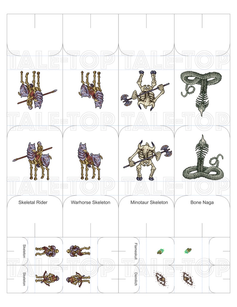 Printable Miniature Standees for Dnd - Undead - Etsy