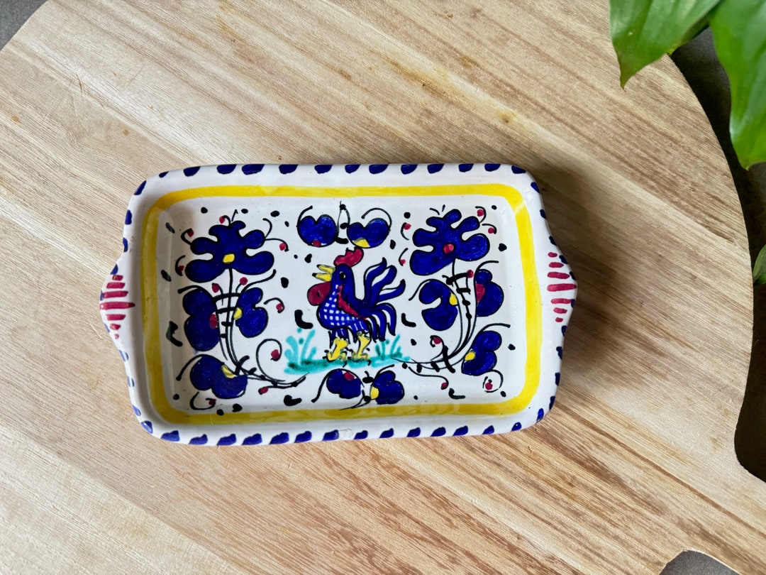 Vintage Italian Deruta Handpainted Majolica Small Serving Tray With ...