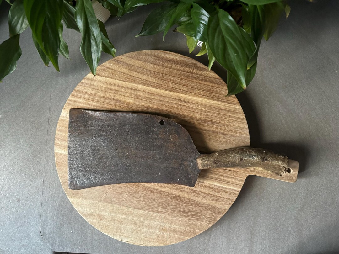 Extra Large Vintage Italian Cleaver Butcher Axe With Horn Handle - Etsy