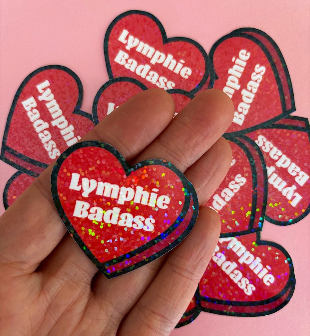 Lymphie Badass Heart Sticker | Lymphedema, Cancer Survivor - Etsy
