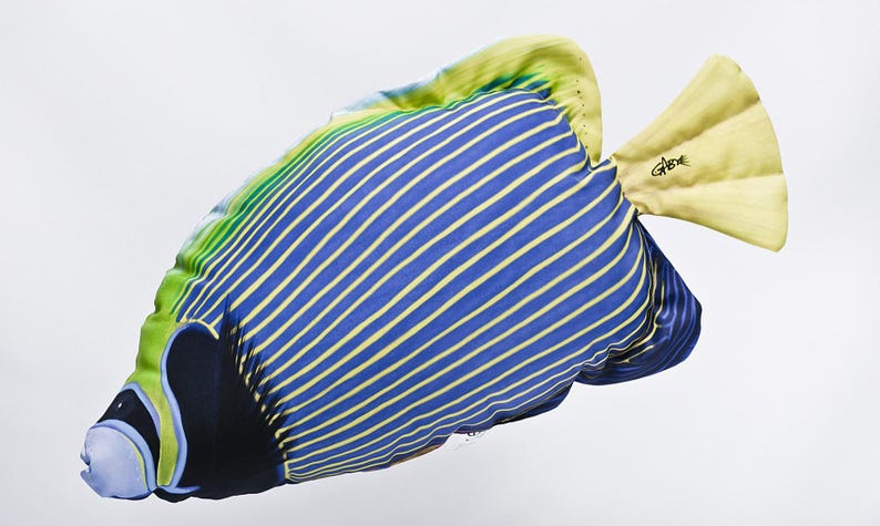 EMPEROR ANGELFISH Big Fish Pillow – Fantastic Gift [32 Cm] - Etsy