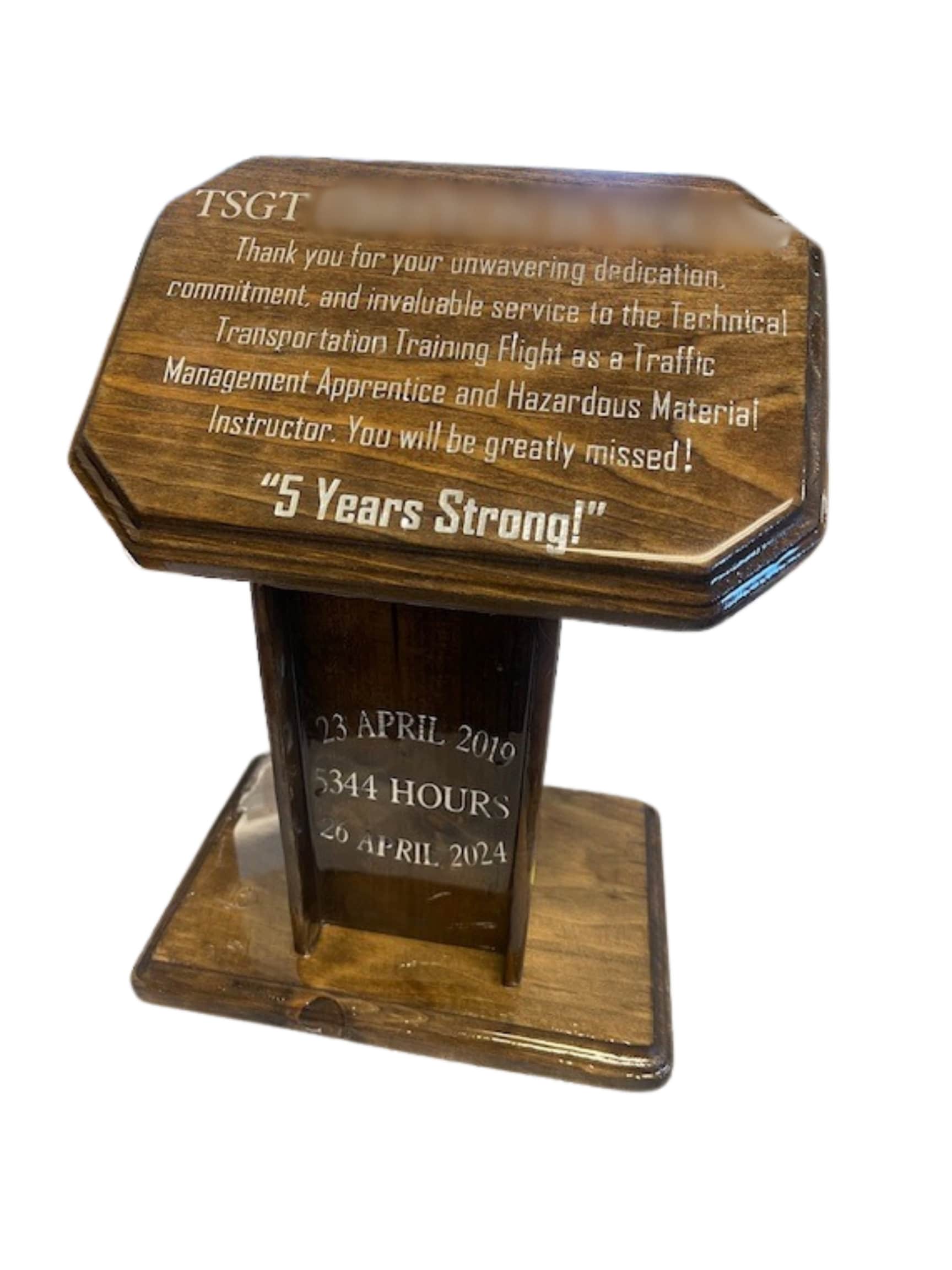 Mini Podium Plaque - Etsy