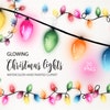 String of Christmas Lights Frame Border Clipart Set / Outline ...