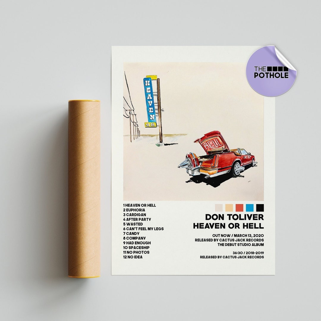Don Toliver Posters / Heaven or Hell Poster, Tracklist Album Cover Poster, Print Wall Art ...