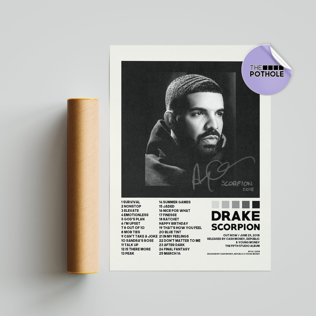 Drake Poster / Scorpion Poster, Album Cover Poster Poster Print Wall ...