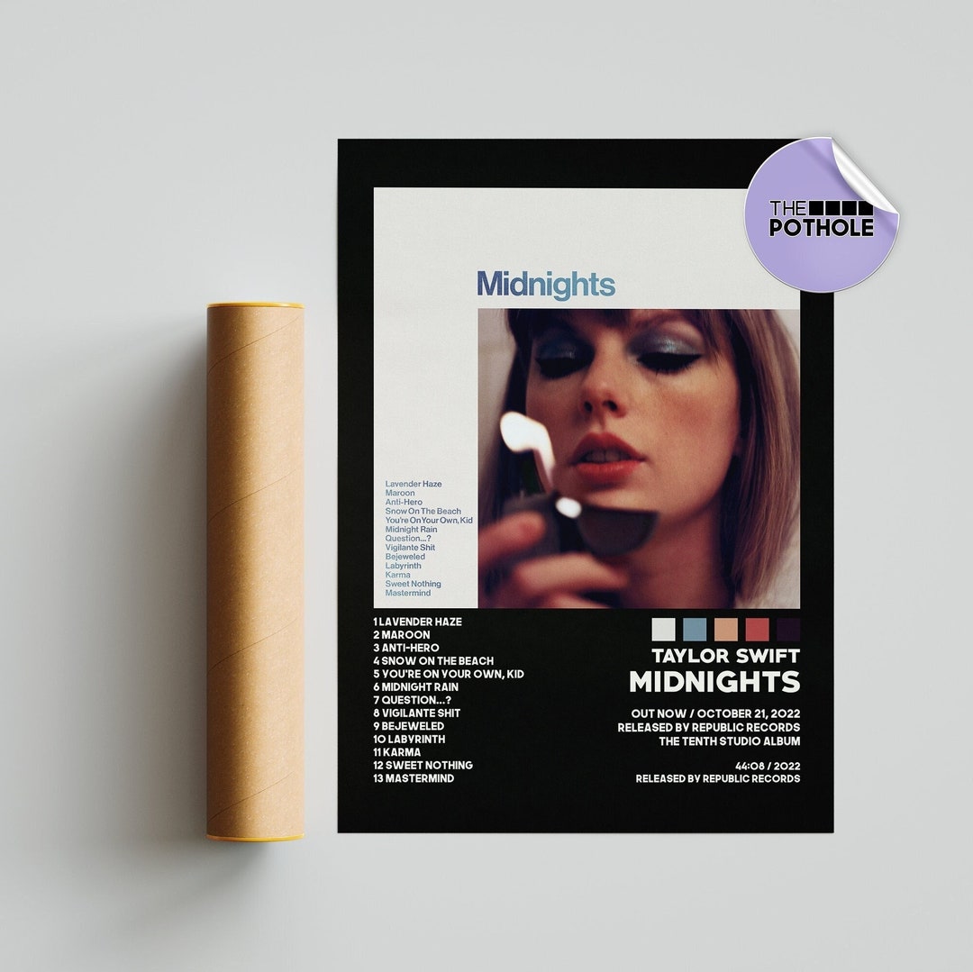 Taylor Swift Posters / Midnights Poster, Album Cover Poster, Poster ...