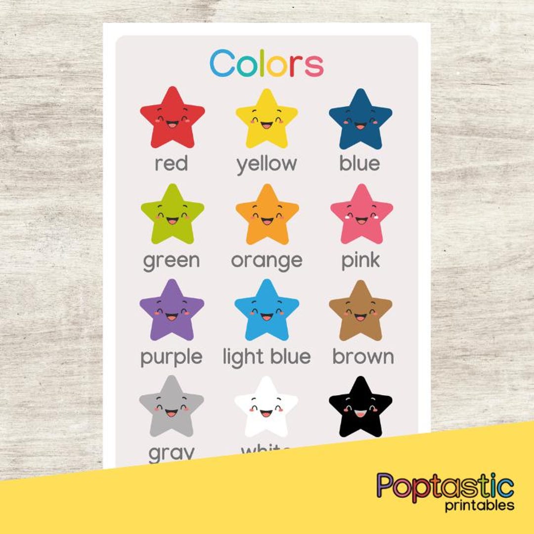 COLOURS Poster and Activity - Colors Printable - American and British ...