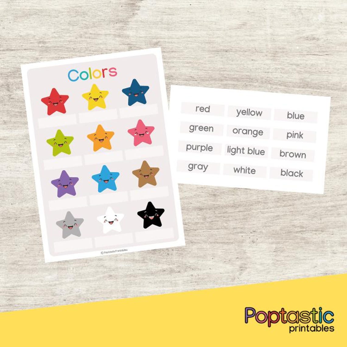 COLOURS Poster and Activity - Colors Printable - American and British ...