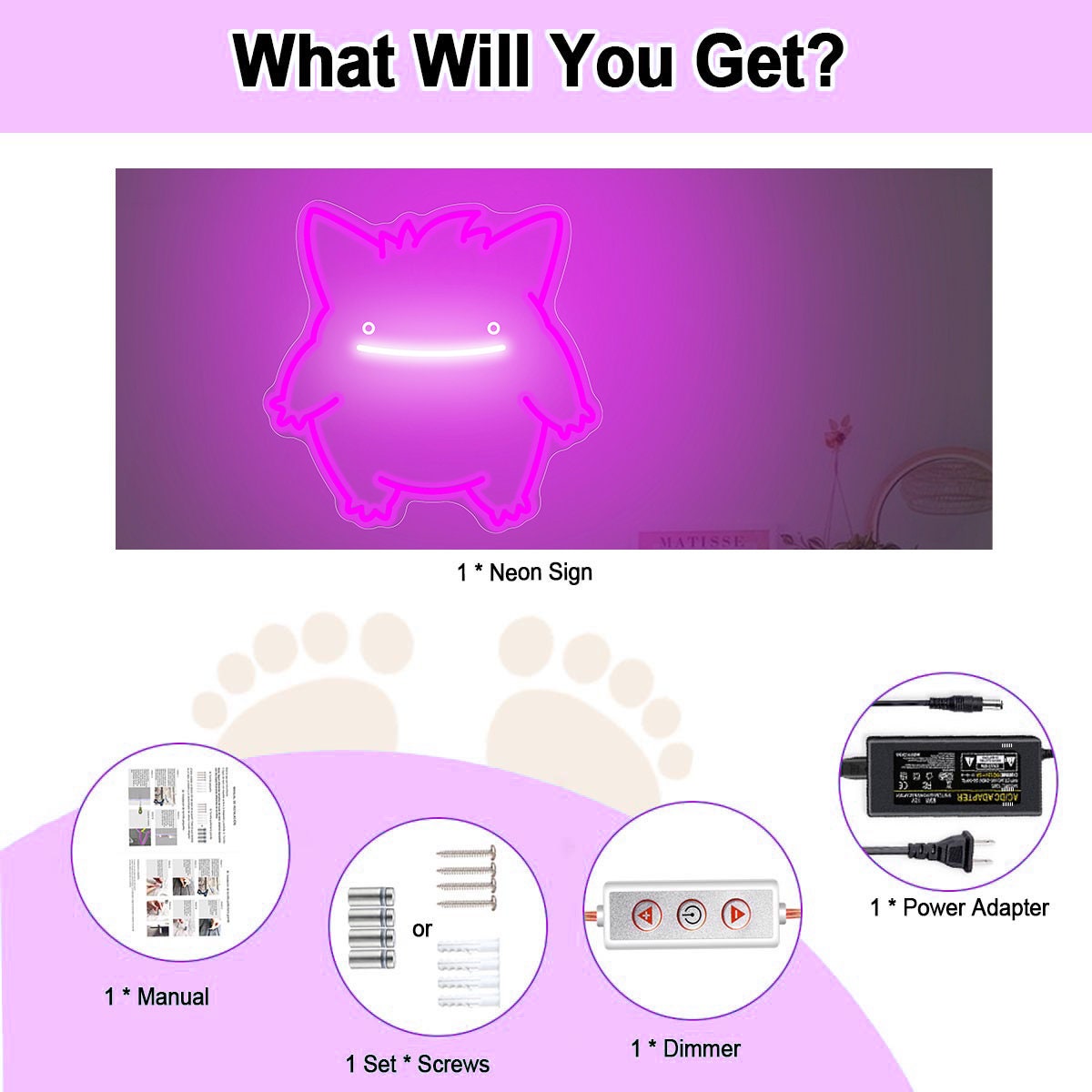 Kawaii Anime Neon Sign,cute Neon Light,japanese Anime Led Neon Sign ...