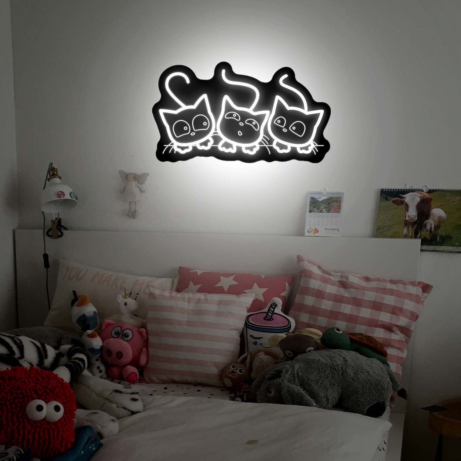 Three Cats Neon Sign,funny Black Cat Neon Sign,gift for Cats Lover,cat ...