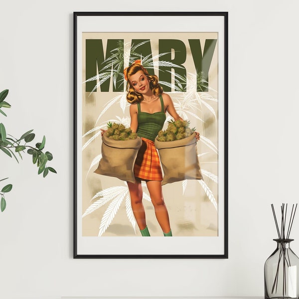 Pin up Girl Cannabis - Etsy