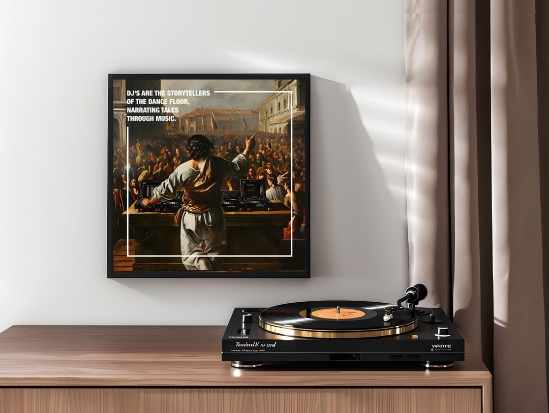 DJ at Festival in Biblical Days Oil Paint Style Art Paper Print | Wall ...