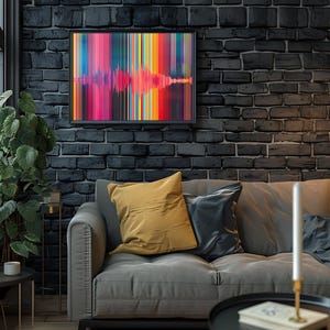 Sound Waveform Colorful Wall Art Print | Music Wave Abstract Modern Art ...