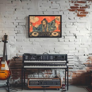 Samurai DJ From Edo Period Wall Print | Wall Art for Djs | Music ...